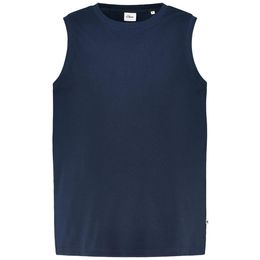 Herren Gro&szlig;e Gr&ouml;&szlig;en | s.Oliver Tanktop mit Strukturgewebe Farbe blau Gr&ouml;&szlig;e: 3XL
