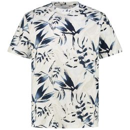 Jack & Jones Herren Gro&szlig;e Gr&ouml;&szlig;en | Jack&Jones T-Shirt mit Allover-Muster Farbe wei&szlig; Gr&ouml;&szlig;e: 5XL