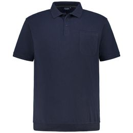 Herren Gro&szlig;e Gr&ouml;&szlig;en | ADAMO Poloshirt mit elastischem Bund Farbe dunkelblau Gr&ouml;&szlig;e: 3XL