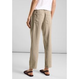 Loose-fit-Jeans Street One, Damen, Gr. 36, L&auml;nge 28, beige (safari beige wash), Jeans, 100% Lyocell, unifarben, lang, Jeans, High Waist