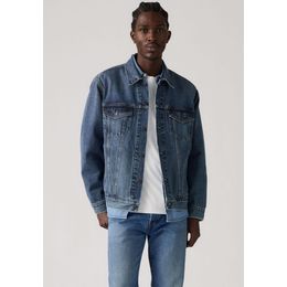 Levi's Jeansjacke LEVI'S "NEW RELAXED FIT TRUCK", Herren, Gr. S, friend of mine trk, Denim/Jeans, Obermaterial: 100% Baumwolle, relaxed fit, 1-Knopf-Manschette, Jacken Jeansjacke