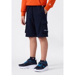 Sweatshorts Champion "ICONS Shorts", M&auml;dchen, Gr. L (152/158), N-Gr, blau (nny, ns), Obermaterial: 73% Baumwolle, 27% Polyester, Hosen Sweatshorts