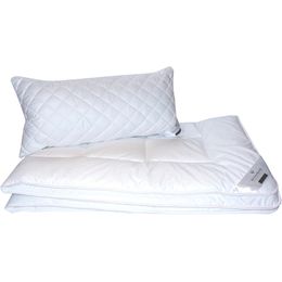 Microfaserbettdecke Billerbeck "Emilie, Bettdecke in 135x200 cm, 155x220 cm, Sommer, Winter", wei&szlig;, B:135cm L:200cm, Bezug: 100% Baumwolle, Bettdecken, Microfaserbettdecke, Kuschelige Faserdecke mit Aloe-Vera Veredeltem Bezugsstoff