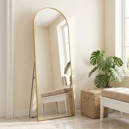 Spiegel OTTO HOME "Standspiegel Addrik, wahlweise in 2 Gr&ouml;&szlig;en 150x40cm oder 180x60cm", gold (goldfarben), B:60cm H:180cm T:2,7cm, Sicherheitsglas, Spiegel, Ganzk&ouml;rperspiegel mit Sicherheitsglas, in verschiedenen Farben