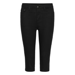 Caprijeans Kaffe "Denim Caprihose KAzelina", Damen, Gr. 42, N-Gr, schwarz (schwarz deep), Obermaterial: 79% Baumwolle CO. 19% Polyester PES. 2% Elasthan EL., Jeans