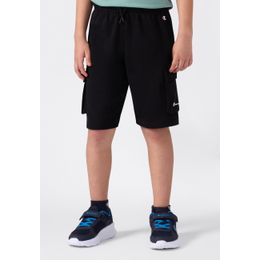 Sweatshorts Champion "ICONS Shorts", M&auml;dchen, Gr. L (152/158), N-Gr, nbk, ns, Obermaterial: 73% Baumwolle, 27% Polyester, Hosen Sweatshorts