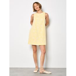 Minikleid Apricot "Minikleid", Damen, Gr. S (36), N-Gr, gelb, gewebt, Obermaterial: 100% Baumwolle CO., Kleider Minikleid, Gemustert