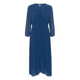 Midikleid Culture "Kleid CUkila", Damen, Gr. M, N-Gr, blau (marineblaus), Obermaterial: 100% Polyester PES., Kleider Midikleid