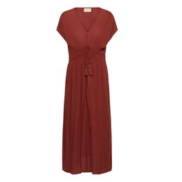 Midikleid Cream "Kleid CRAllie", Damen, Gr. 38, N-Gr, rot (brandy snifter), Obermaterial: 100% Viskose CV., Kleider Midikleid