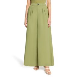 Stoffhose Cartoon "Damen mit Bundfalten", Damen, Gr. 42, Normalgr&ouml;&szlig;en, mosstone, Obermaterial: 71% Baumwolle, 25% Polyamid, 04% Elasthan, loose fit lang, Hosen Stoffhose
