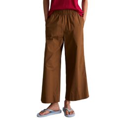 Marc O'Polo Chinohose MARC O'POLO DENIM "aus Papertouch-Popeline", Damen, Gr. L, Normalgr&ouml;&szlig;en, umbra braun, Obermaterial: 100% Baumwolle, unifarben, relaxed fit kn&ouml;chelfrei, Hosen Chinohose