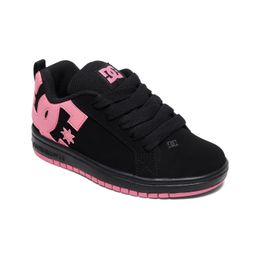 Sneaker DC Shoes "Court Graffik", M&auml;dchen, Gr. 1(32), schwarz, pink, Obermaterial: Leder / Futter: Textil / Au&szlig;ensohle: Gummi., Schuhe Sneaker