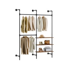 sobuy Kleiderst&auml;nder, Schwarz, Kunststoff, 168x220x46 cm, Garderobe, Garderobenst&auml;nder