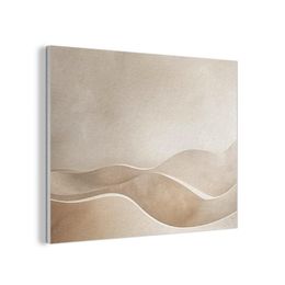 MuchoWow Akustikbild, Beige, Kunststoff, Rechteckig, 80x60x0.9 cm, Tapeten & Wandverkleidungen, Akustikpaneele