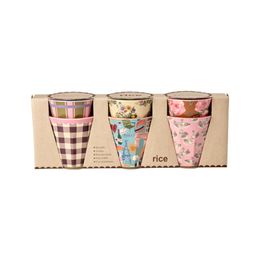 Rice Melamin Becher Medium Bon Vivant 6er-Pack 6x 250 ml skandinavische Deko Online Shop