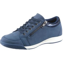 Damen Sneaker aus Lederimitat, f&uuml;r schlanke F&uuml;&szlig;e marine, Gr&ouml;&szlig;e 36