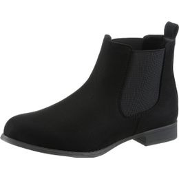 Damen Stiefelette mit elastischen Eins&auml;tzen schwarz, Gr&ouml;&szlig;e 40