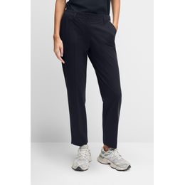 Anzughose Cinque "CIHAMELIN", Damen, Gr. 44, N-Gr, dunkelblau, Web, Obermaterial: 52% Polyester, 21% Polyamid, 17% Viskose, 10% Elasthan, unifarben, Basic schmal kn&ouml;chelfrei, Hosen Anzughose, schmales Bein, normale Leibh&ouml;he