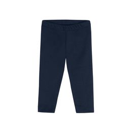 Leggings TRIGEMA "TRIGEMA Leggings aus Baumwolle/Elastan", M&auml;dchen, Gr. 140, Normalgr&ouml;&szlig;en, blau (navy), Feinripp, 95% Baumwolle, 5% Elastan, Basic, Hosen Leggings