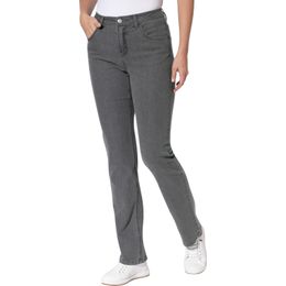 Damen 5-Pocket-Jeans in gerader Form grey-denim, Gr&ouml;&szlig;e 19