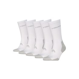 Kurzsocken Head "Socken Head ELEMENTS TENNIS CREW ECOM 5er Pack", Damen, Gr. 39-42, wei&szlig;, Obermaterial: 62% Polyester PES. 25% Baumwolle CO. 11% Polyamid PA. 2% Elasthan EL., Socken