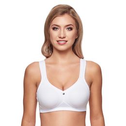 B&uuml;gelloser BH SuSa "Capri", Damen, Gr. 85, Cup F, wei&szlig;, Obermaterial: 40% Baumwolle, 30% Elasthan, 30% Polyamid, unifarben, BHs, vorgeformte Cups, Mikrofaser, Komfort-Tr&auml;ger, bequem