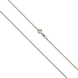 Collierkettchen Vivance "925 Sterling Silber rhodiniert Panzerkette 50cm", wei&szlig;, Halsketten, Damen, 50cm, Silber 925 (Sterlingsilber), L: 50 B: 1,2mm, gl&auml;nzend, B:1,2mm