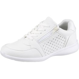 Damen Sneaker mit seitlichem Rei&szlig;verschluss wei&szlig;, Gr&ouml;&szlig;e 39