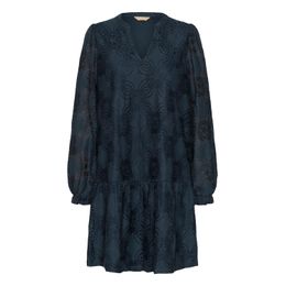 Midikleid Culture "Kleid CUINDEO", Damen, Gr. L, N-Gr, blau (salute), Obermaterial: 70% Polyamid PA. 30% Baumwolle CO., Kleider Midikleid