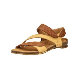 Riemchensandale El Naturalista "El Naturalista Sandalen Nubukleder", Damen, Gr. 39, honey, Nubukleder, Schuhe Riemchensandale