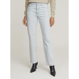 G-Star Raw 5-Pocket-Jeans G-STAR "Viktoria High Straight Jeans", Damen, Gr. 26, L&auml;nge 34, beached faded clifton blau, Obermaterial: 75% Baumwolle, 25% Baumwolle, Jeans 5-Pocket-Jeans