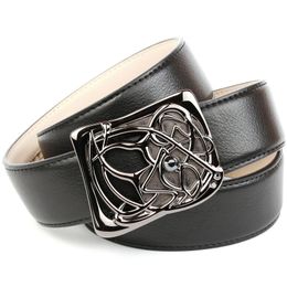 Lederg&uuml;rtel Anthoni Crown, Damen, Gr. 100, schwarz, Leder, unifarben, G&uuml;rtel Lederg&uuml;rtel, mit Designer Schlie&szlig;e