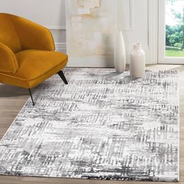 Teppich Sanat "Harmony 3215, auch als L&auml;ufer und rund", hellgrau, B:240cm H:12mm L:330cm, Kunstfaser, Teppiche, Teppich, Wohnzimmer, Kurzflor, modern, abtrakt, Schlafzimmer