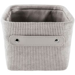 Aufbewahrungskorb Kleine Wolke "Bedford", grau (platin), B:17cm H:11,5cm T:22cm, Polyester, Aufbewahrungsboxen