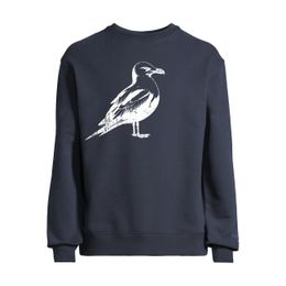 Sweatshirt SALZHAUT "Sweatshirt OLBEN UNISEX - M&Ouml;WE", Damen, Gr. XL, blau (navy), Obermaterial: 100% Baumwolle CO., Sweatshirts Sweatshirt