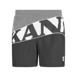 Shorts Karl Kani "Karl Kani Herren KM242-014-2 Wavy Retro Black Trackshorts", Herren, Gr. M, US-Gr&ouml;&szlig;en, schwarz, wei&szlig;, 100% Polyester, normal, Hosen Shorts