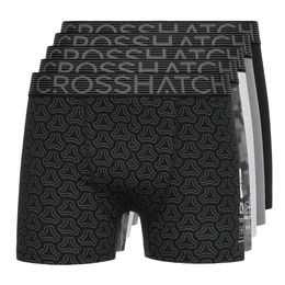 CrossHatch Herren Buzzard Boxershorts (5er Pack) (Grau marmoriert/Schwarz)
