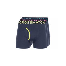 CrossHatch - "Trioglow" Boxershorts f&uuml;r Herren(3er-Pack) (Marineblau)