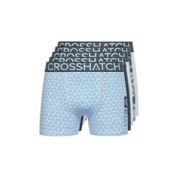 CrossHatch - "Buzzard" Boxershorts f&uuml;r Herren(5er-Pack) (Marineblau/Grau/Blau)