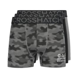 CrossHatch - "Buzzard" Boxershorts f&uuml;r Herren(5er-Pack) (Schwarz/Grau)