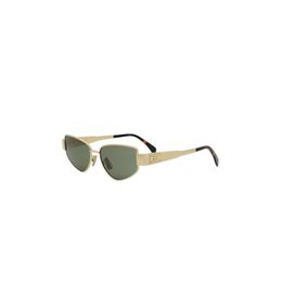 C&eacute;line Celine Sonnenbrille Gold/Gr&uuml;n