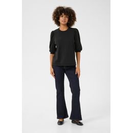 Culture Bluse mit kurzen &Auml;rmeln, entspannte Passform, Schwarz black