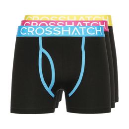 CrossHatch - "Trioglow" Boxershorts f&uuml;r Herren(3er-Pack) (Schwarz)