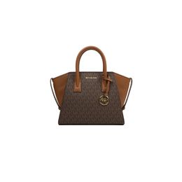 Michael Kors Avril Kleine Logo- und Leder-Umh&auml;ngetasche
