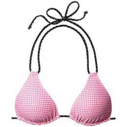 Buffalo Bikinitop 'Florida' Damen Gr&ouml;&szlig;e 75 dunkelpink / schwarz / wei&szlig;