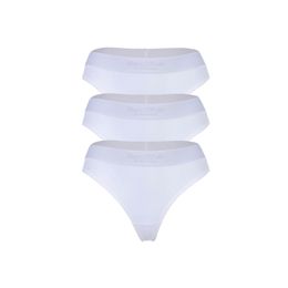 Marc O'Polo String MARC O'POLO "String 3er Pack", Damen, Gr. M, wei&szlig;, Obermaterial: 95% Baumwolle CO(Bio). 5% Elasthan EL., Unterhosen String