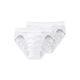 Rioslip Schiesser "Authentic", Herren, Gr. 6L, wei&szlig; (100, wei&szlig;), Jersey, Obermaterial: 95% Baumwolle, 5% Elasthan, unifarben, k&ouml;rpernah, Unterhosen, mit stilvollem Nadelzug