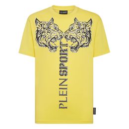 T-Shirt Plein Sport "Tiger", Jungen, Gr. S, gelb (29, gelbfluo), Obermaterial: 100% Baumwolle, Shirts T-Shirt