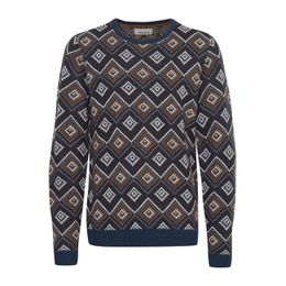 Strickfleece-Pullover Blend "Strickpullover BHPullover", Herren, Gr. XXL, blau (marineblaus), Obermaterial: 85% Polyacryl PAN. 15% Wolle WO., Pullover