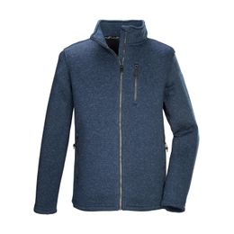 Fleecejacke Killtec "KOW 73 MN FLC JCKT", Herren, Gr. XXL, blau (dunkelblau), Oberseite: 100% Polyester.R&uuml;ckseite: 100% Polyester.Futter: 100% Polyester, Jacken Fleecejacke, Strickfleecejacke mit Stehkragen, Zipper-Taschen, Kinnschutz